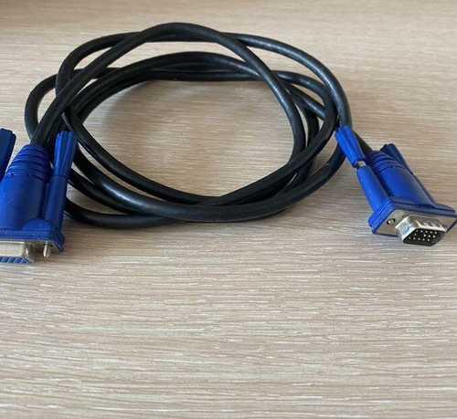 VGA кабель m-f (мама-папа) 1.7 м