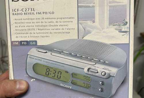 Радио с цифровым тюнером, часы Sony ICF-C273L