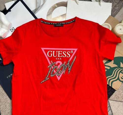 Футболка Guess Icon красная