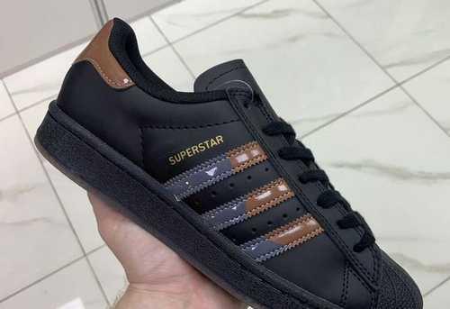 Кроссовки adidas superstar x dime чёрные