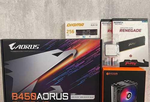 Комплект Ryzen 5 5600/B450 Aorus V2/16Gb/256SSD