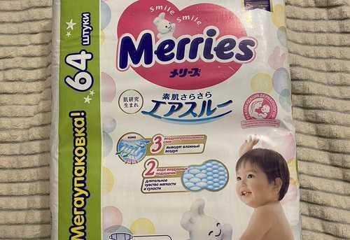 Подгузники Merries 4 L