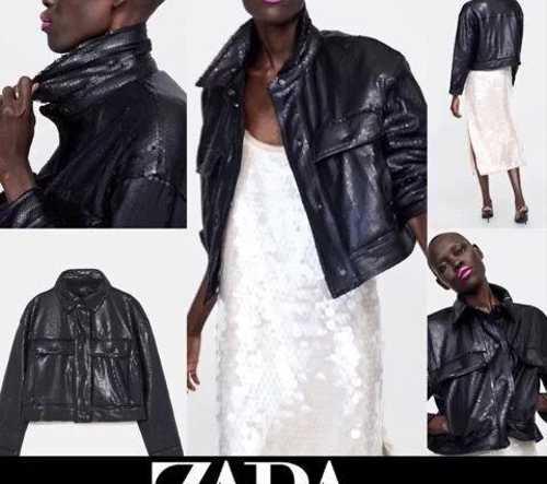Новая куртка Zara р. 44-46 М женская укороченная