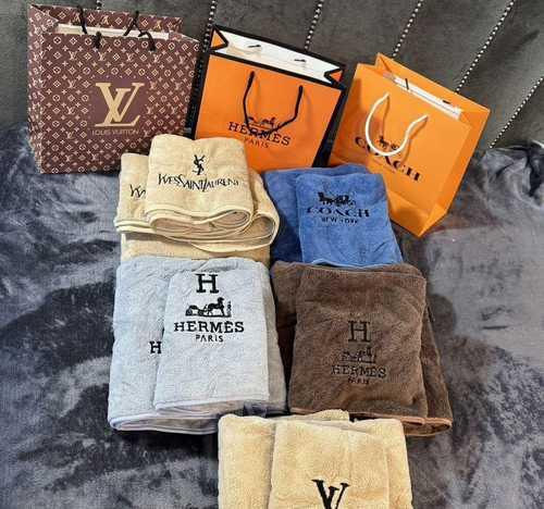 Набор полотенец hermes, louis vuitton, Coach, YSL