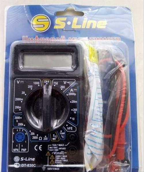 Мультиметр цифровой S-Line DT-830C
