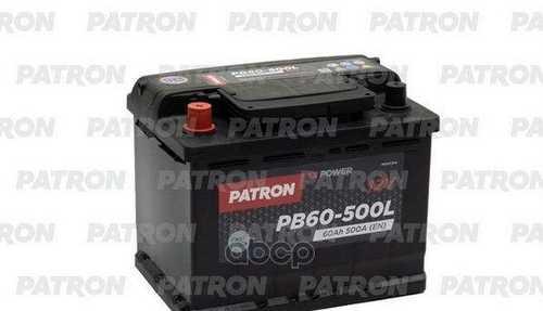 Аккумулятор patron power 12V 60AH 500A ETN 1(L+