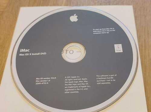 Установочный диск с Mac OS X 10.6.6 для iMac 2011