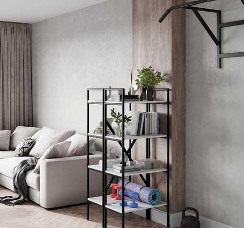 Стеллаж strong loft, белый, 4 полки,неразборный