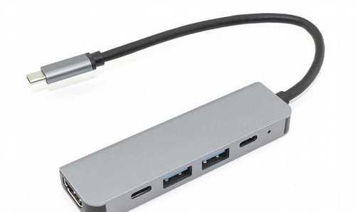 Адаптер Type C на hdmi, USB 3.0*2 + 2 Type-C для M