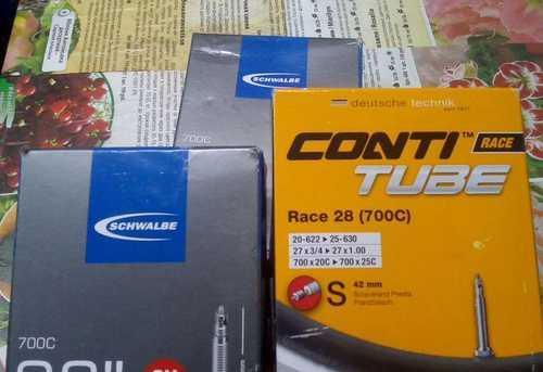 Камеры велосипедные Schwalbe и Continental