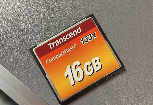 Карта памяти compact flash transcend 16 gb 133x