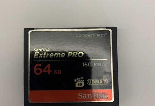 Карта памяти SanDisk Compact Flash 64 гб
