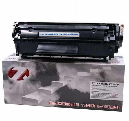 Тонер картридж 7Q FX-10, 703, Q2612A для Canon FAX-L100, Canon MF4010 и HP LJ 1010 (Чёрный, 2500 стр