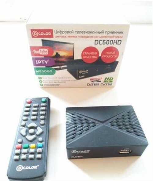 Ресивер DVB-T2 D-Color DC600HD для цифрового тв