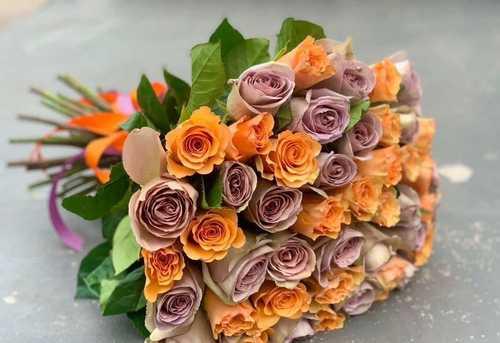 Цветы с оформлением 25, 51, 101 Роза эквадор