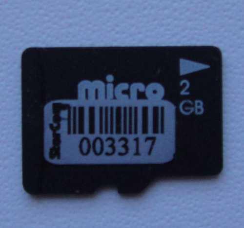 Карта памяти MicroSD 2 Gb   SD адаптер