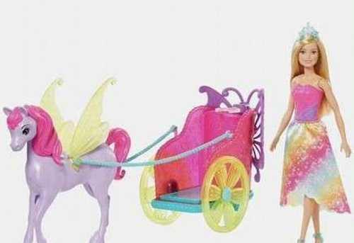 Кукла Barbie экипаж с лошадью
