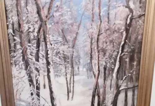 Картина Картин а в раме «Зимний пейзаж», масло