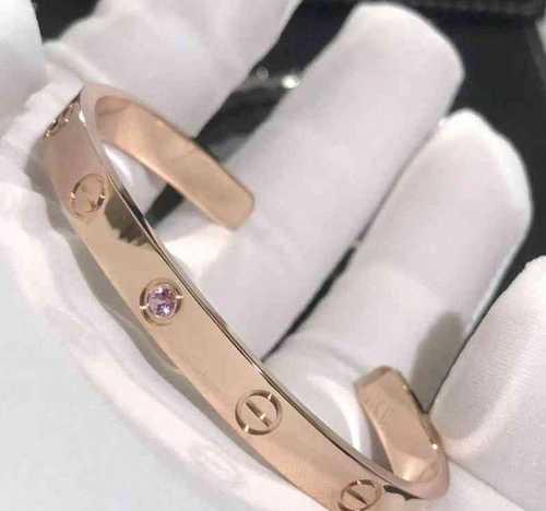 Cartier браслет Love с сапфиром