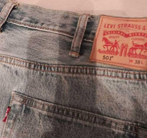 Мужские джинсы levis 501 w 38 L32