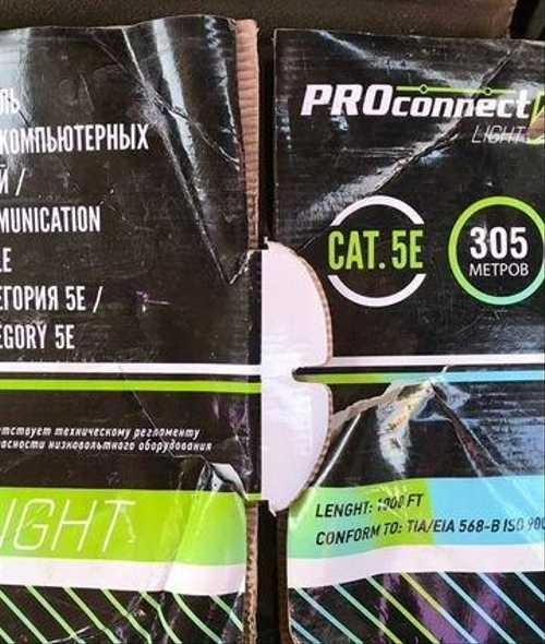 PROconnect Light Кабель U/UTP 5e, PVC, 4PR, 24AWG