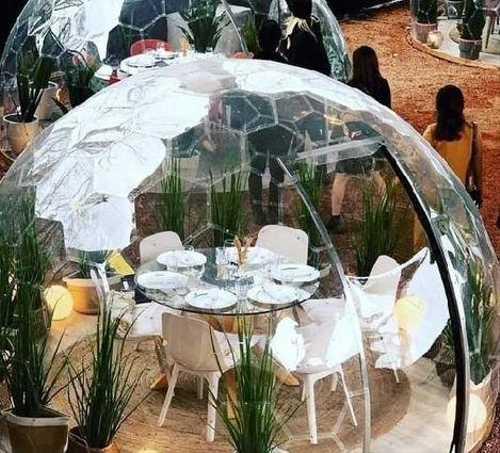 Купольная беседка, прозрачная