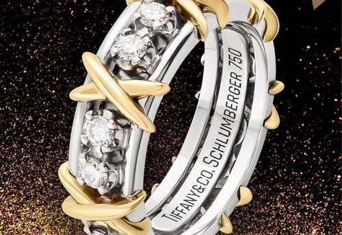 Золотое кольцо Tiffany с бриллиантами