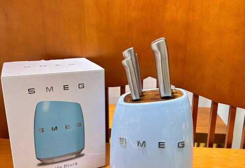 Набор ножей smeg голубой