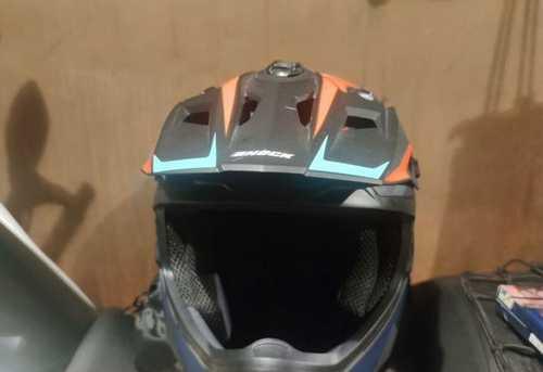 Шлем для мотокросса с очками