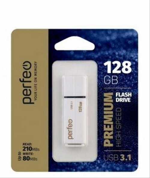 Флешка USB 128GB 3.1 Perfeo C15 High Speed White
