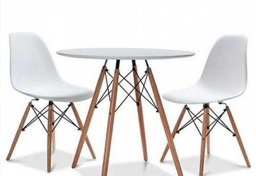Обеденная группа Стол круглый + стулья Eames
