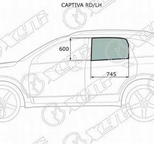 Стекло боковое опускное chevrolet captiva