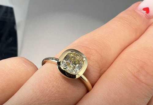 Золотое кольцо с жёлтым бриллиантом