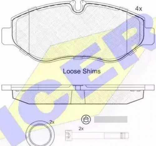 Icer 141832 141832 колодки дисковые \Iveco Daily III 29/35/40/45/50/60/65 06