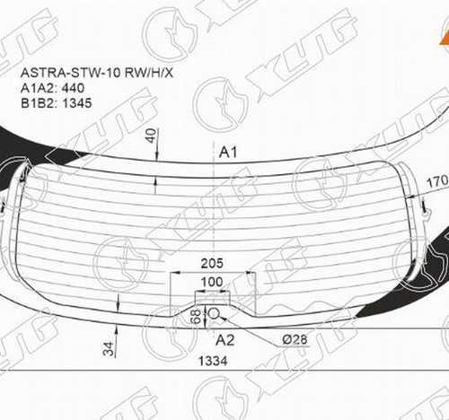 Стекло заднее opel astra