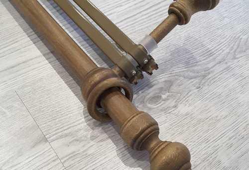 Карниз деревянный двурядный с кольцами 316 см