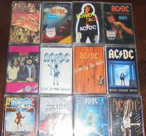 AC/DC, Megadeth, Deep Purple на аудиокассетах