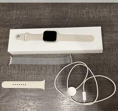 Часы apple watch 7 45 mm stainless steel