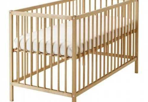 Детская кровать для новорождённых ikeya с матрасом