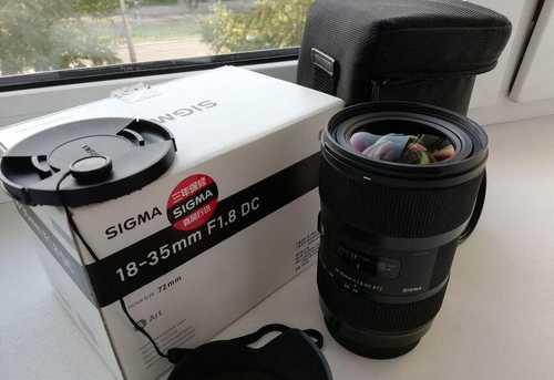 Sigma 18 35mm 1.8 art canon Новый