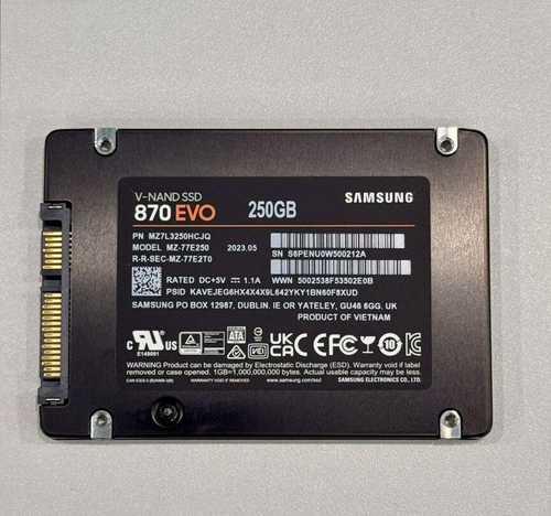 SSD Samsung 870 EVO 250 гб