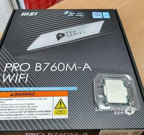 Комплект MSI PRO B760M-A wifi DDR5   i5-14600KF