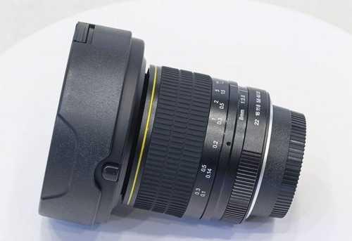 Объектив 8mm Рыбий Глаз для кроп-зеркальных Nikon