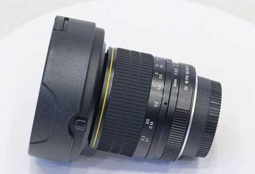 Объектив 8mm Рыбий Глаз для кроп-зеркальных Nikon