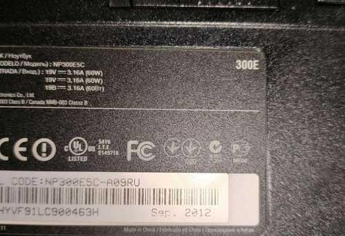 Ноутбук Samsung NP300E5C