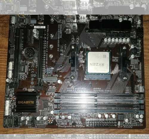 Материнка gigabyte B350M   ryzen 5 1600