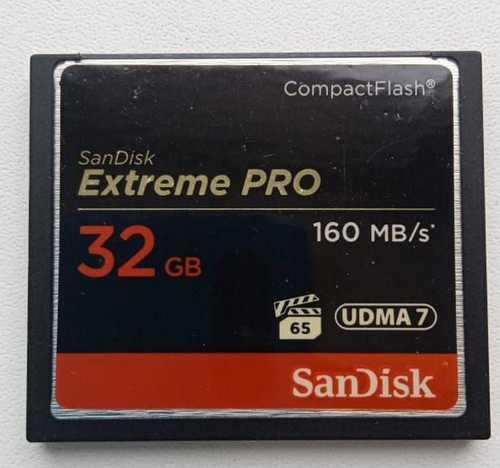 Карта памяти sandisk extreme pro 32gb 160mb udma7