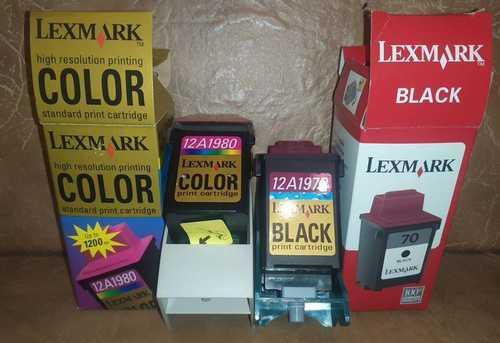 Картридж черный и цветной от принтера Lexmark