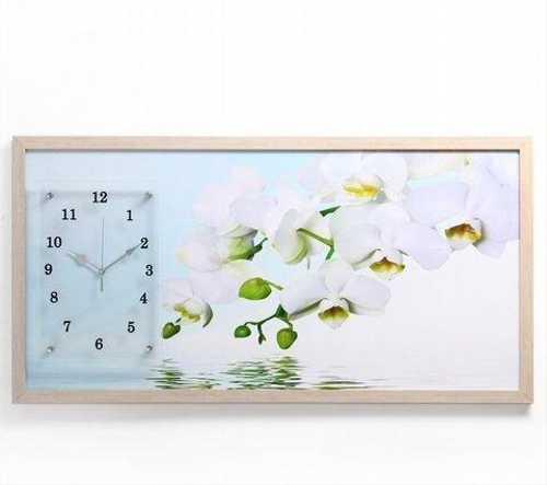 Часы-картина настенные, серия: Цветы