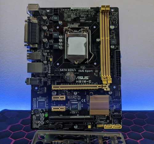 Мат. плата Asus H81M-C/LGA1150/DDR3/mATX